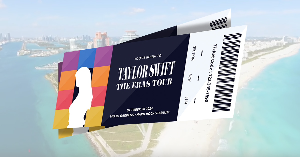 Win 2 Taylor Swift Tickets in Miami – Sponsored by Business Draft